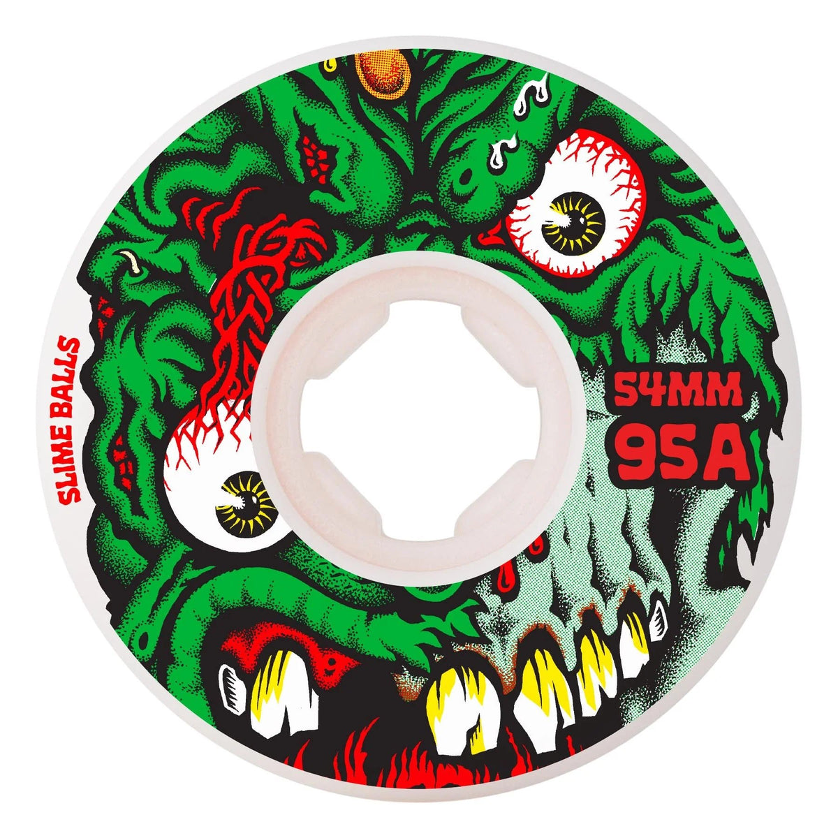 54mm Roskopp Face Two Reissue 95a Hardline Slime Balls Skateboard ...