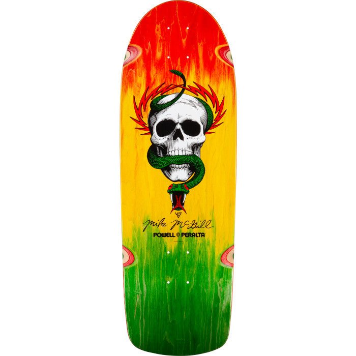 Powell Peralta Mike McGill Skull & Snake Skateboard Deck Rasta Fade ...
